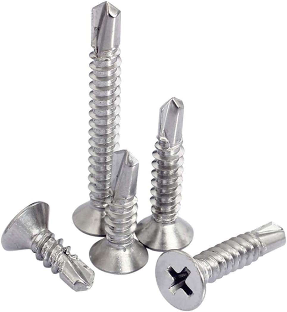 Autoperforantes LUCHANG 100 piezas 410 acero inoxidable M4.2 M4.8 Cruz ...