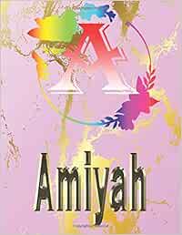 Amiyah: Personalized Name Sketchbook.Monogram Initial Letter A Journal ...
