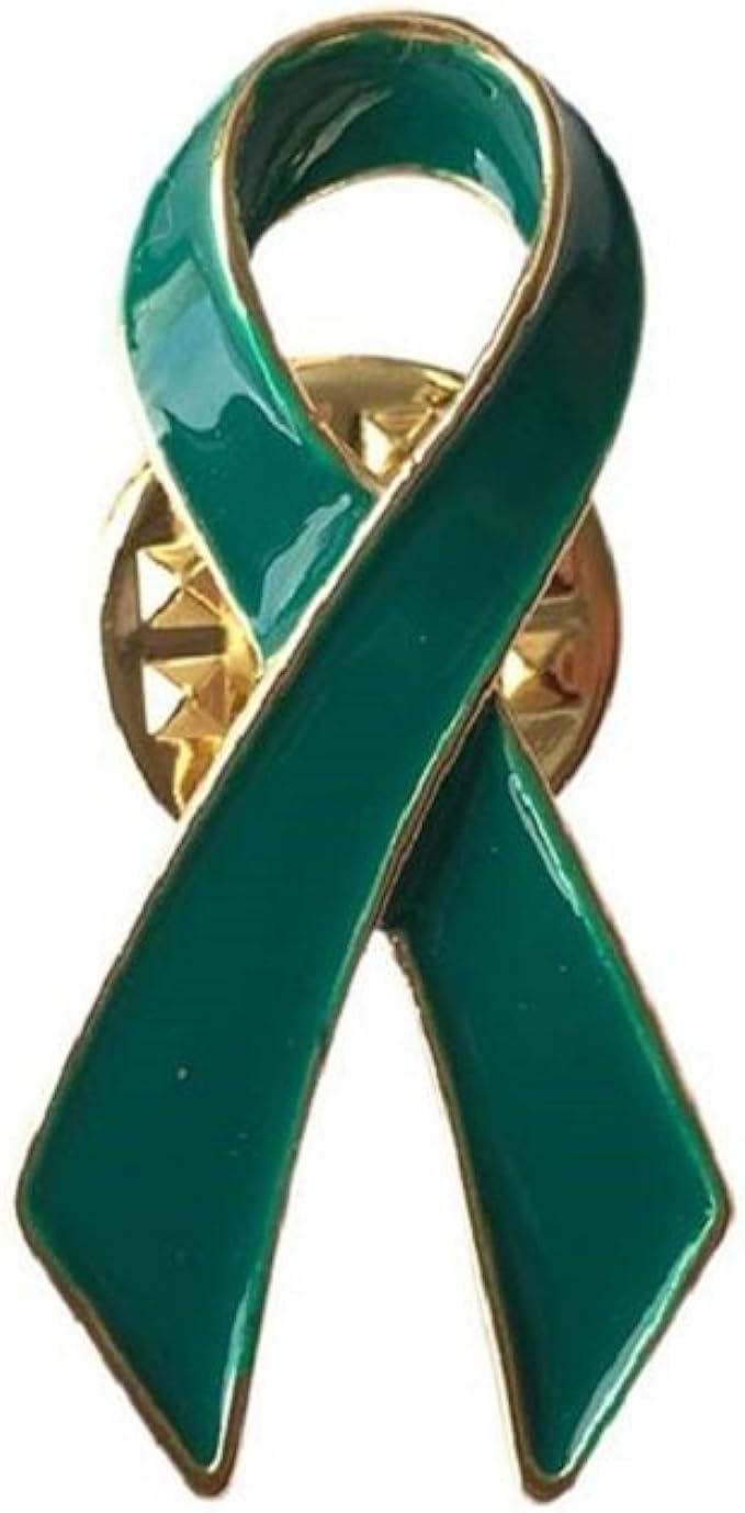 NEW Teal Ribbon Awareness Brooch Lapel Pin Ovarian Cancer, Cervical ...