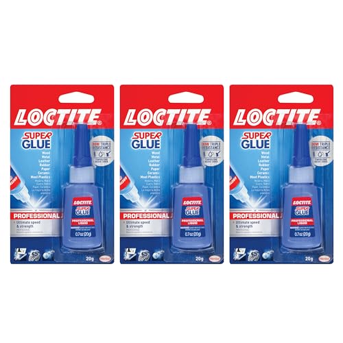Loctite Super Glue Professional Liquid, 20 Gram Bottle, 3 Pack - Clear ...