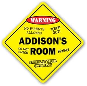 ADDISON'S ROOM SIGN kids bedroom decor door children's name boy girl ...