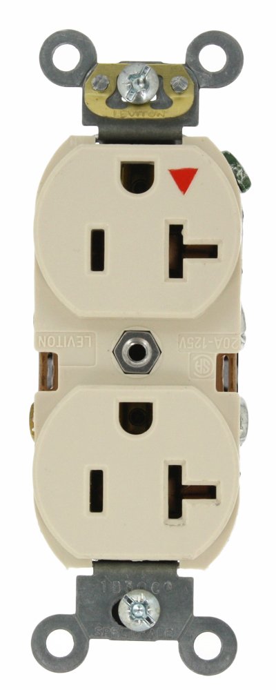 Leviton 5362-IGT 20-Amp, 125 Volt, Industrial Series Heavy Duty ...