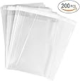 Amazon.com: AIRSUNNY 200 Pcs 4x6 Clear Resealable Cello / Cellophane Bags Good for Bakery ...
