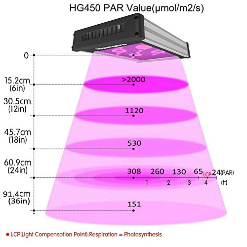 LED Grow Light – 450W COB LED Grow Lights for Indoor Plants Veg and ...