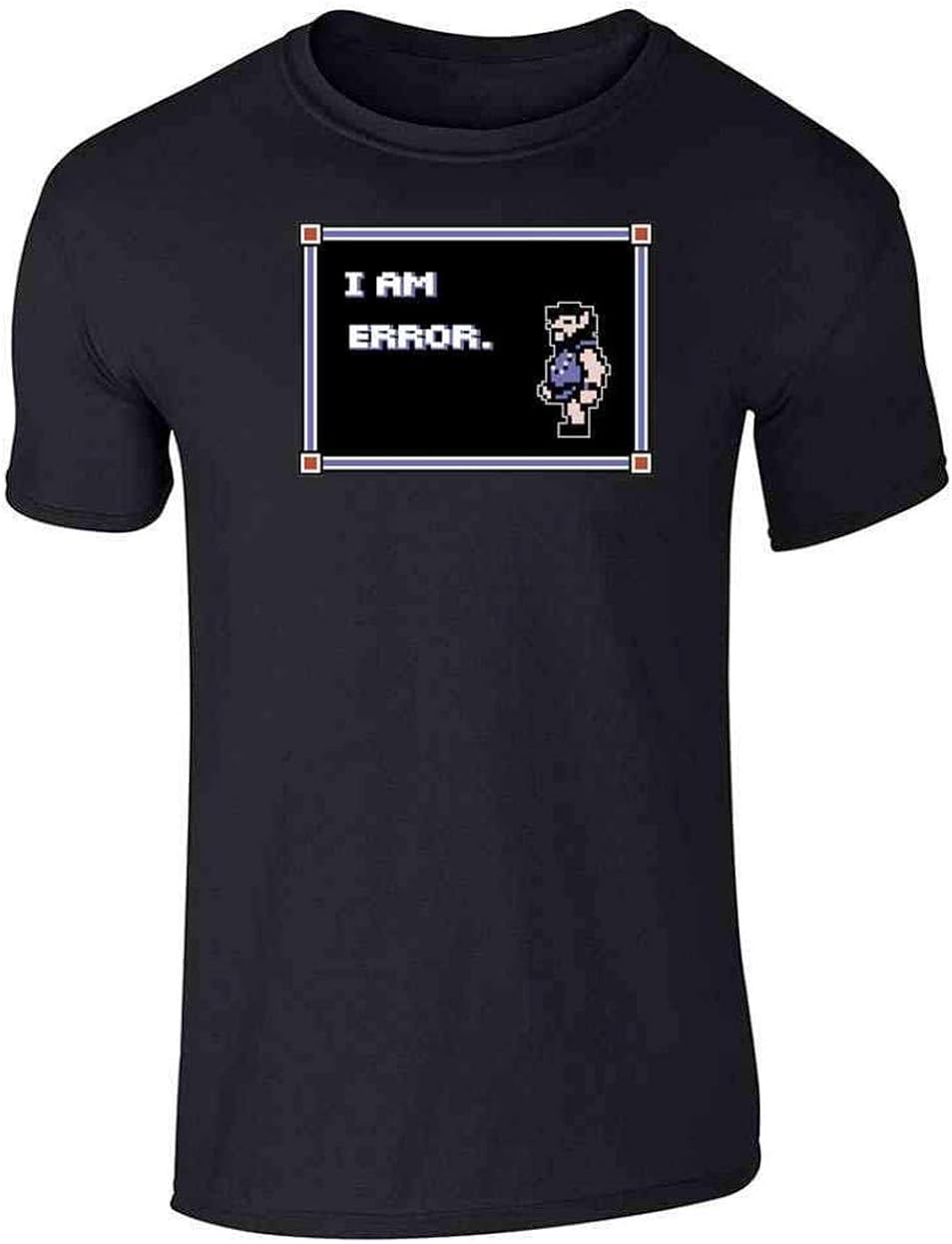 I Am Error 8 Bit Quote Short Sleeve T-Shirt Size X-Large Black | Amazon.com