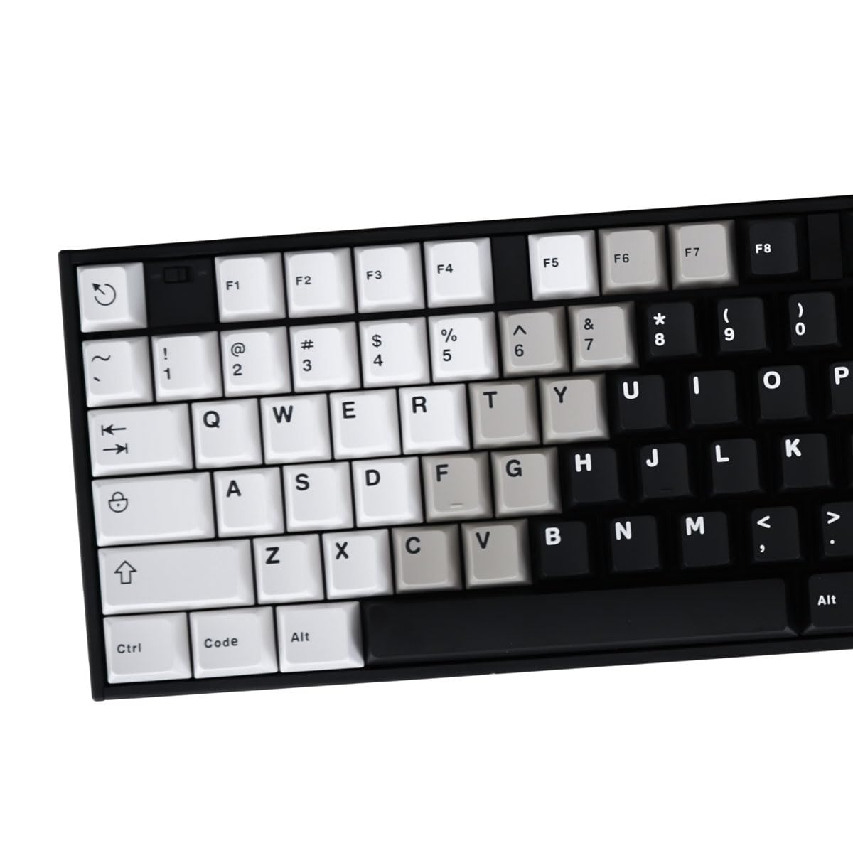 Mua White Black Gradient Keycaps Set Cherry Profile Doubleshot Custom ...