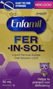 Enfamil FER-IN-SOL Liquid Ferrous Sulfate Oral Solution U.S.P, 50mL ...