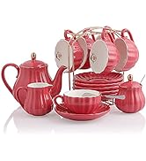 Amazon.com | Porcelain Tea Sets British Royal Series, 8 OZ Cups ...