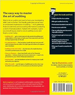Auditing For Dummies: Maire Loughran: 9780470530719: Amazon.com: Books