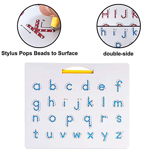 Motiloo Double-Side Magnetic Alphabet Drawing Board Magnetic Letter ...