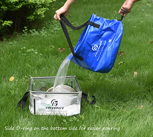 Premium Collapsible Bucket By Freegrace - Compact Portable Folding Water Container - Lightweight ...