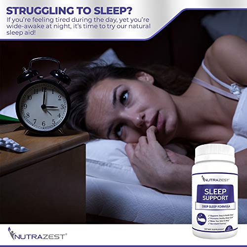 Nutrazest Sleep Support - Natural Non-Habit Forming Sleep Aid to Reduce ...