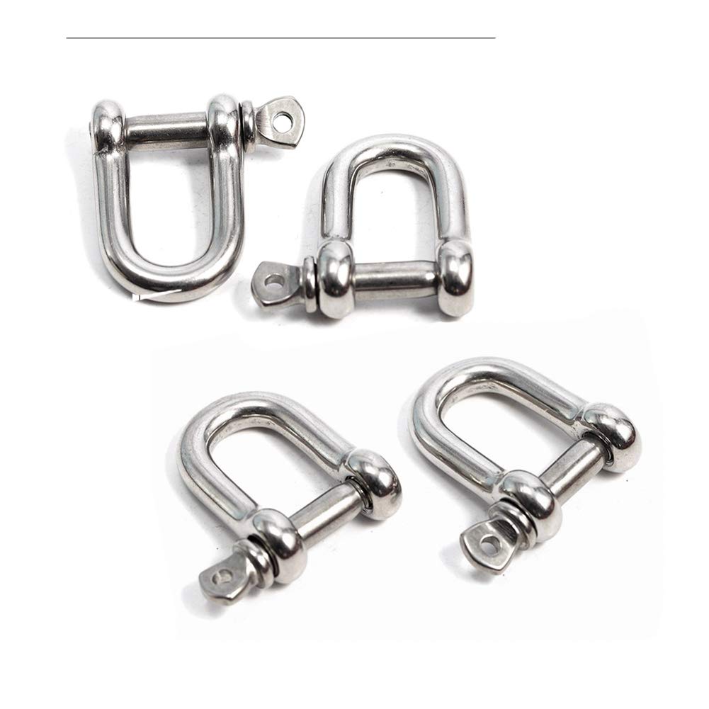 M8 Stainless Steel d-Shaped Shackle, Threaded, Used For Heavy Rigging ...