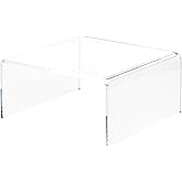 Amazon.com: Plymor Clear Acrylic Display Riser with Tray Handles, 4" H ...
