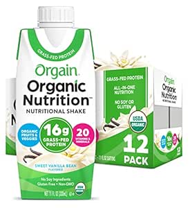 Amazon.com: Orgain Organic Nutritional Shake, Vanilla Bean - Meal ...