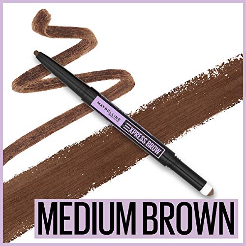 Maybelline Express Brow 2-In-1 Pencil and Powder Eyebrow Makeup, Medium ...