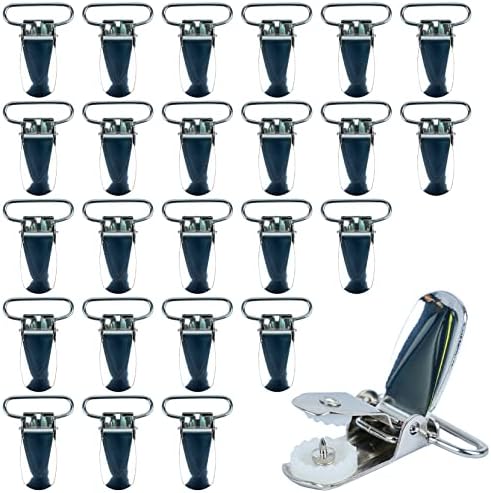 MELOTOUGH 1 Inch Nickel Plated Suspender Clips Heavy Duty Metal Clips ...