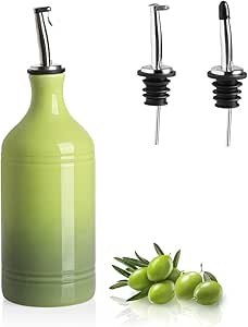 Amazon.com: Sweejar Ceramic Olive Oil Dispenser Bottle, Opaque Oil ...