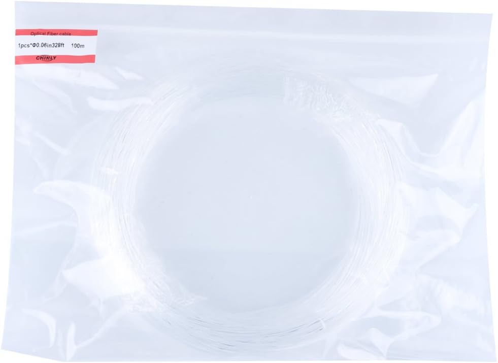 CHINLY 0.06in(1.5mm) 328ft(100M)/roll PMMA Plastic end Glow Optical ...