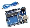Board Base on Arduino UNO R3 ATmega328P ATMEGA16U2 with USB Cable - Compatible with Arduino IDE ...