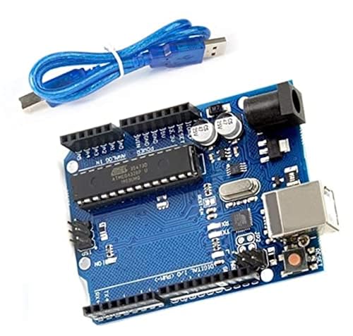 Board Base on Arduino UNO R3 ATmega328P ATMEGA16U2 with USB Cable - Compatible with Arduino IDE ...