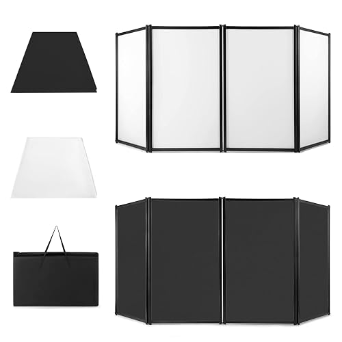 ACHEE DJ Facade Portable Event Booth Foldable Panels 4 Detachable Metal ...