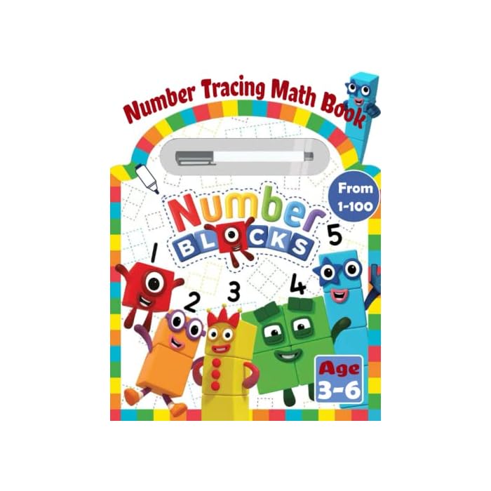 Buy NumberBlocks Tracing Math Book: Numberblock Activity Book for Kids ...