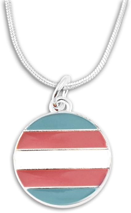 Amazon.com: Transgender Pride Necklace (1 Necklace - Retail): Clothing