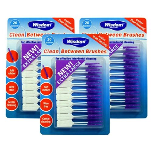 Wisdom Clean Between Interdental Large Purple Brushes - Pack of 3 ...
