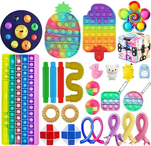 Fidget Pack Fidget Toy Set Anti-Anxiety Tools, Big Pop in It Sensory ...