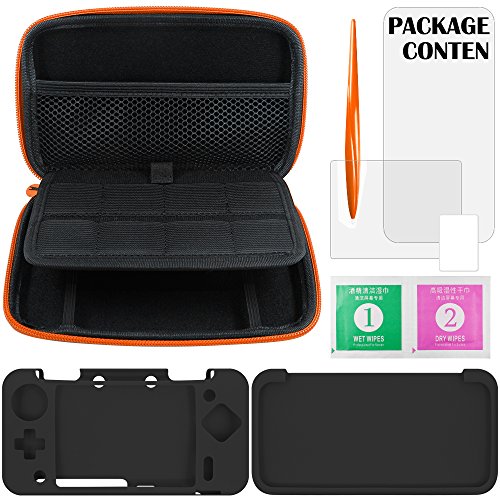 4 in 1 Protective Kit Compatible New Nintendo 2DS XL, AFUNTA Zipper ...