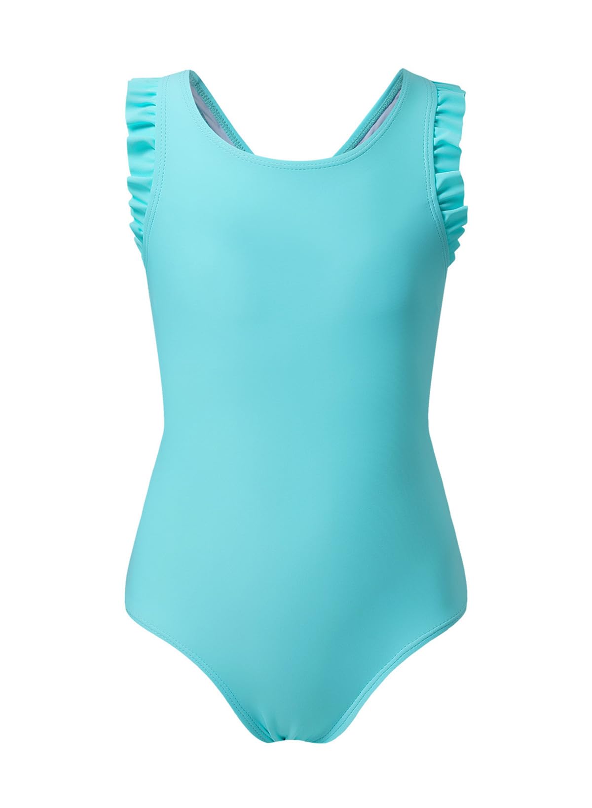 blibean Tween Girl Swimsuit Kids Girls Summer One Piece Swimsuits Solid ...