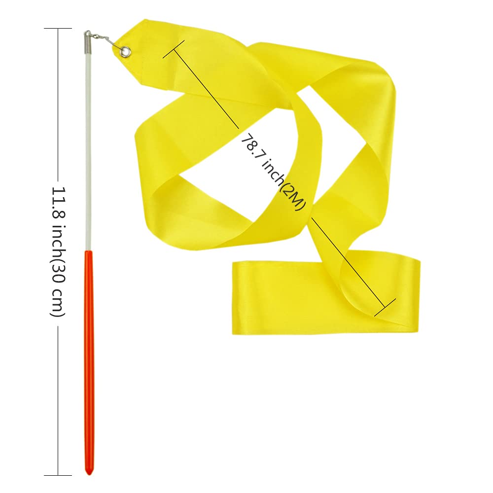 Mua 2 Pack Yellow Rhythmic Gymnastics Wands Praise Dancing Streamers ...