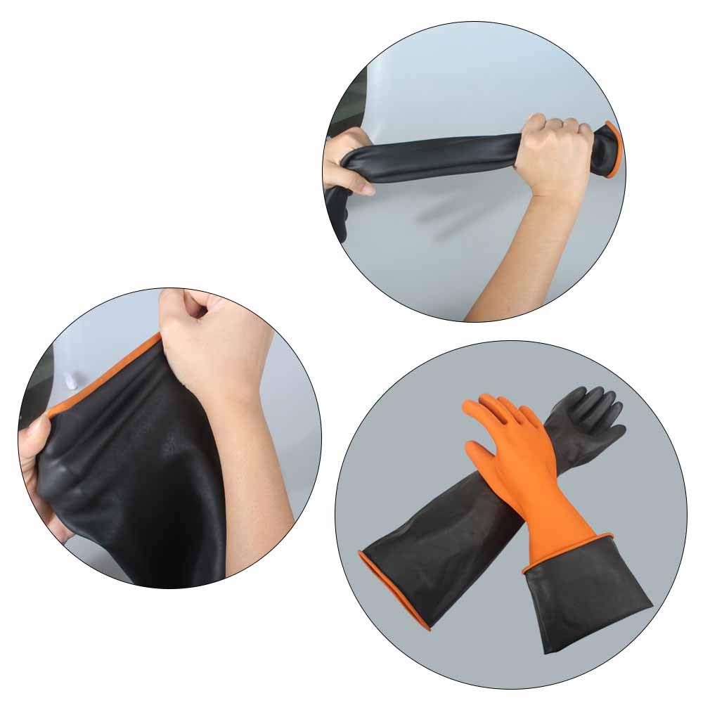 Chemical Protective Gloves for Men-Industrial Chemical Gloves Long ...
