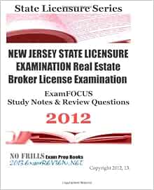 NEW JERSEY STATE LICENSURE EXAMINATION Real Estate Broker License ...