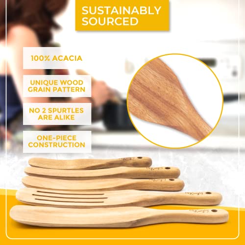 Spurtles Kitchen Tools As Seen On TV - Natural Acacia Wooden Spurtle ...