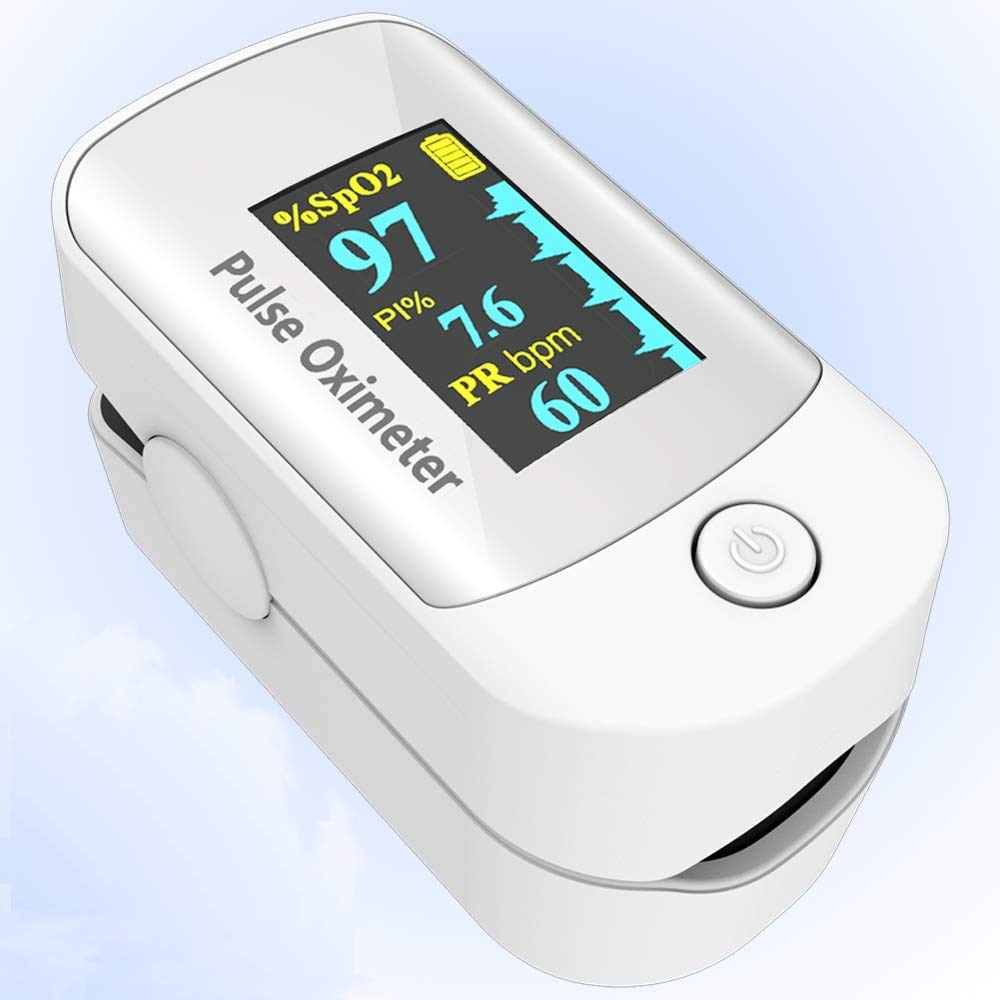 Buy White Pulse Oximeter Measuring Oxygen Finger Monitor Device ...