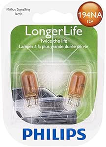 Amazon.com: Philips 194NA LongerLife Miniature Bulb, 2 Pack: Automotive