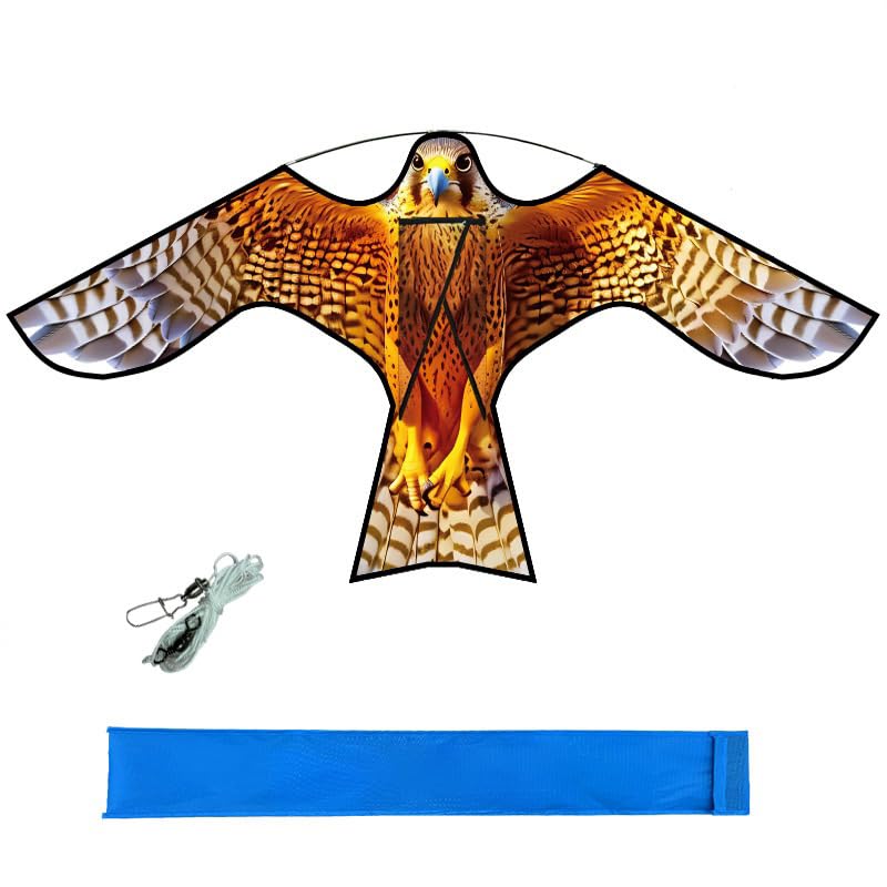 HENGDA KITE Bird Hawk Flying Kite Without Pole for Crops Farm Protector ...