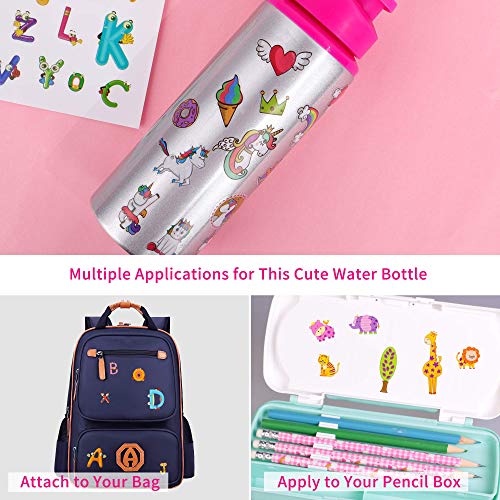 FiGoal Make Your Own Bottle with Assorted Designs Stickers DIY Decorate ...