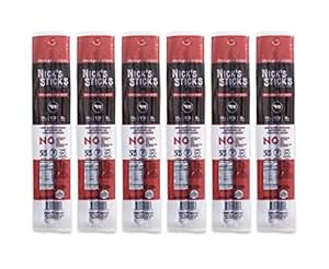 Amazon.com: Nick's Sticks Spicy 100% Grass-Fed Beef Snack Sticks ...