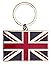 Union Jack Keyring - British Flag Metal Shaped Union Jack Flag, London ...