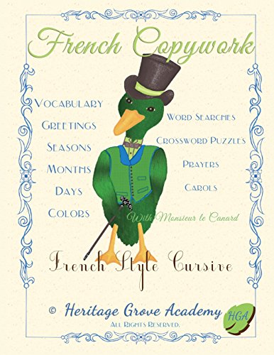 French Copywork: French Style Cursive (French Penmanship Books) (Volume ...