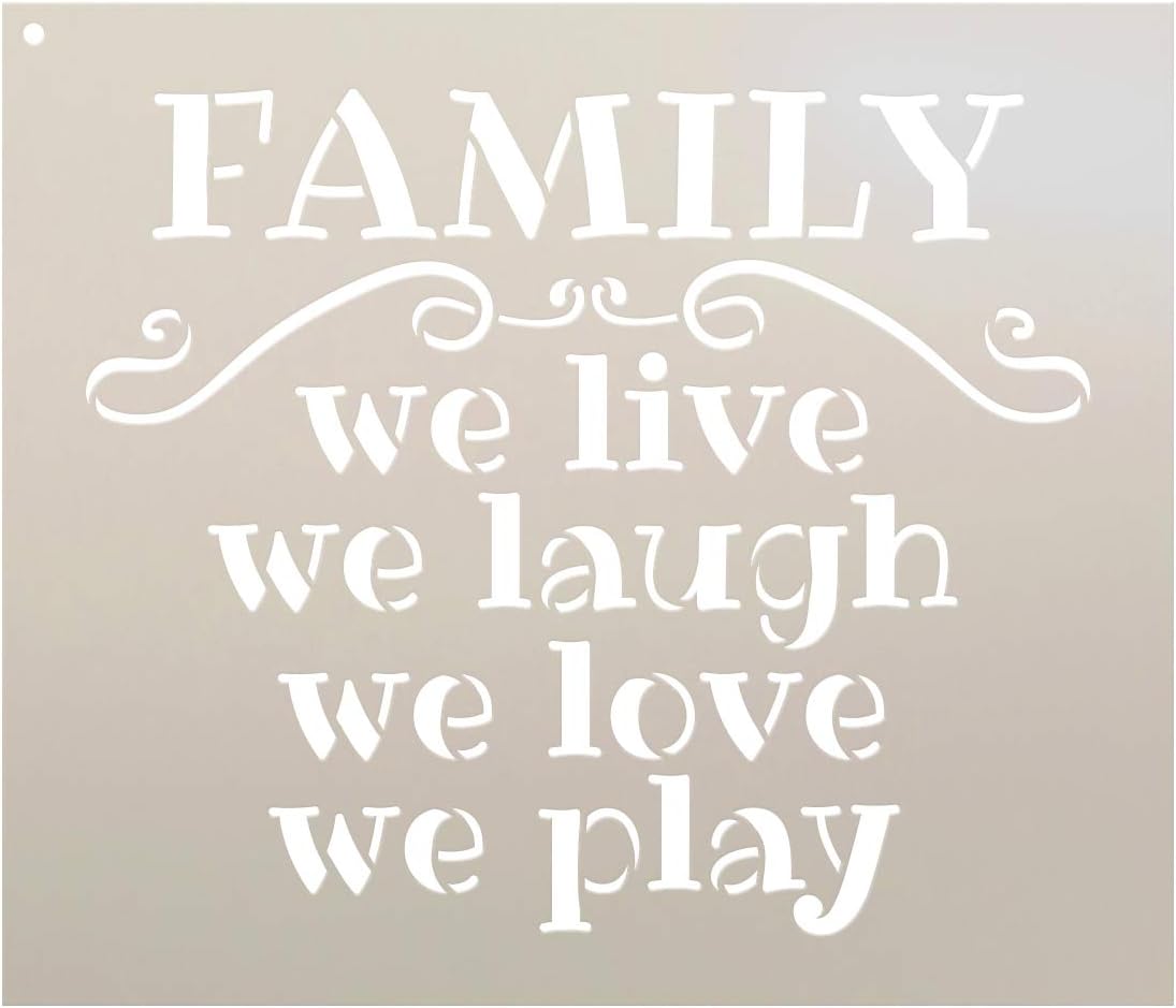 Amazon.com: Family - Word Stencil - 17" x 15" - STCL1869_4 - by StudioR12