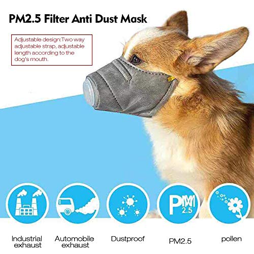 Adjustable Dog Respirator Mask, 3 PCS Safety & Soft Breathable Dog ...