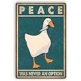 Amazon.com: Peace was Never an Option Duck Vintage Wall Home Decor ...