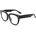 Amazon.com: FEISEDY Retro Square Blue Light Blocking Reading Glasses Anti Glare Digital ...