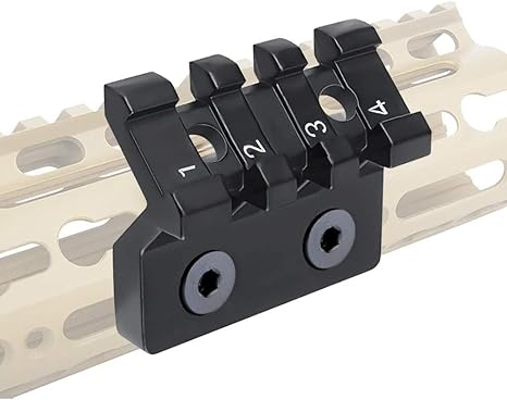 Allnice Picatinny Rail, 3 Slot 45 Degree Angle Offset Light/Optic ...