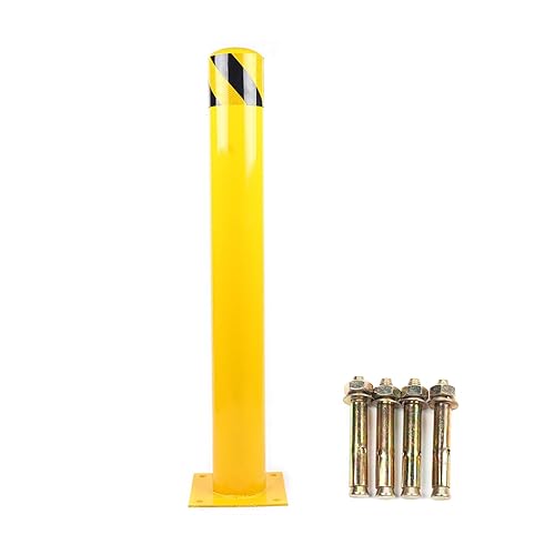 36" Safety Yellow Barrier Bollard Parking Bollard Steel Sign Pipe Posts ...