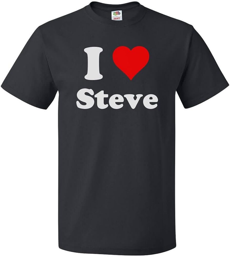 Amazon.com: ShirtScope I Love Steve T Shirt I Heart Steve Tee: Clothing